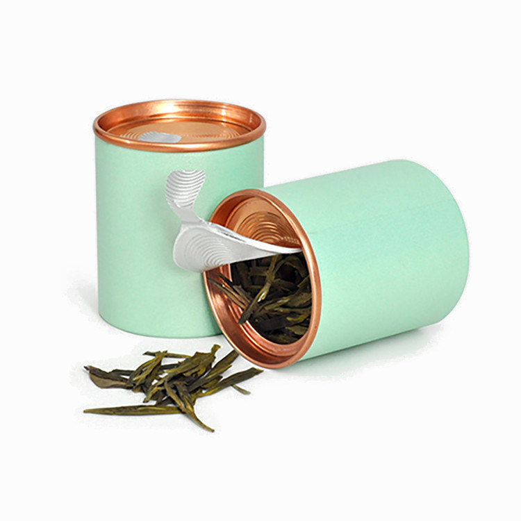 Air Tight Food Grade Cardboard Cylinder Peel Off Lid Coffee Tea Protein ...