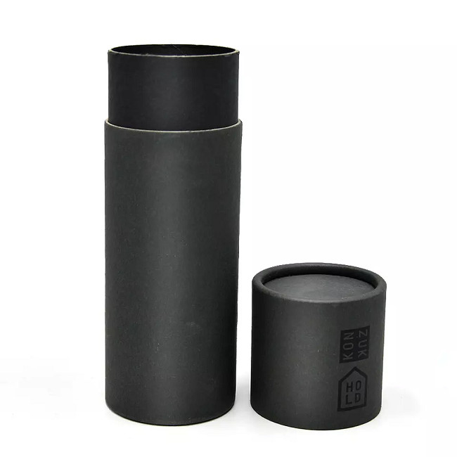 Recyclable Black Kraft Paper Small Round Cardboard Packaging Mailing ...